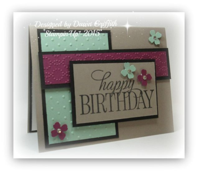 Color Block Happy Birthday card