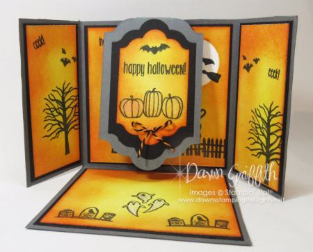 Triple Flap Fold Halloween card video . - Dawn's Stamping Thoughts