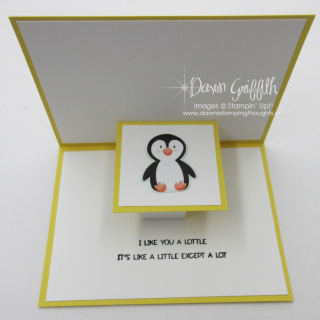 Floating Penguin pop up card - Dawn's Stamping Thoughts