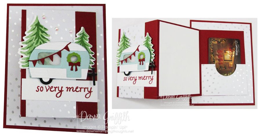 How to make a Christmas Tri Fold Card video. - Dawn's Stamping Thoughts