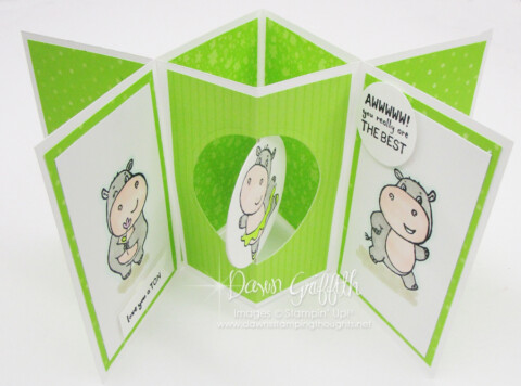 Interlocking Hippos Fun Fold Spinner Card Video
