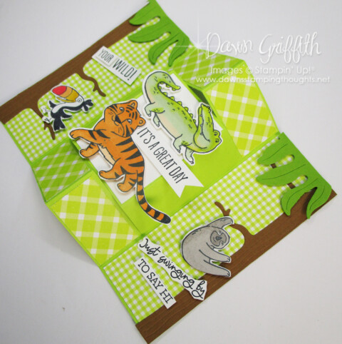 Jungle Pals Center Pop Up Fun Fold Card